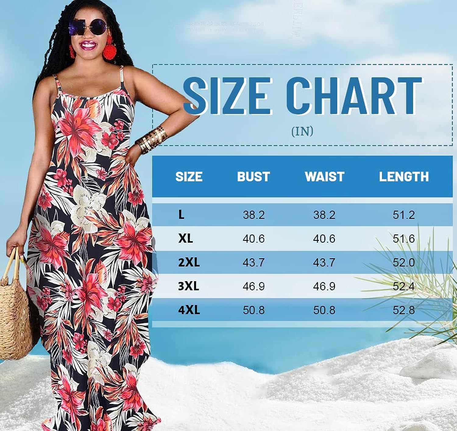 Nhicdns Women's Summer Plus Size Hawaiian Dresses Tie Dye Spaghetti